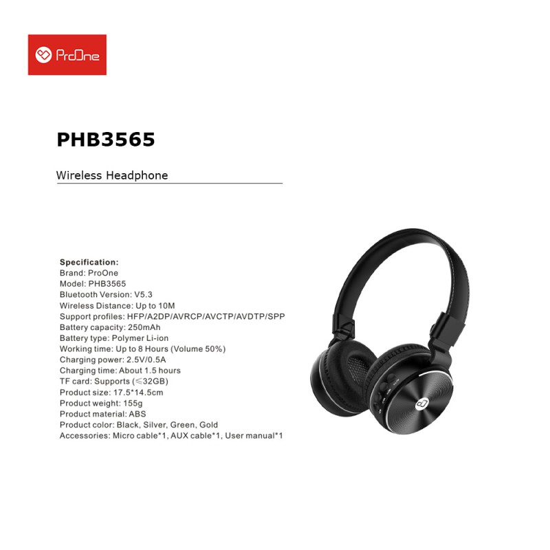 هدفون بلوتوثی پرووان مدل PHB3565