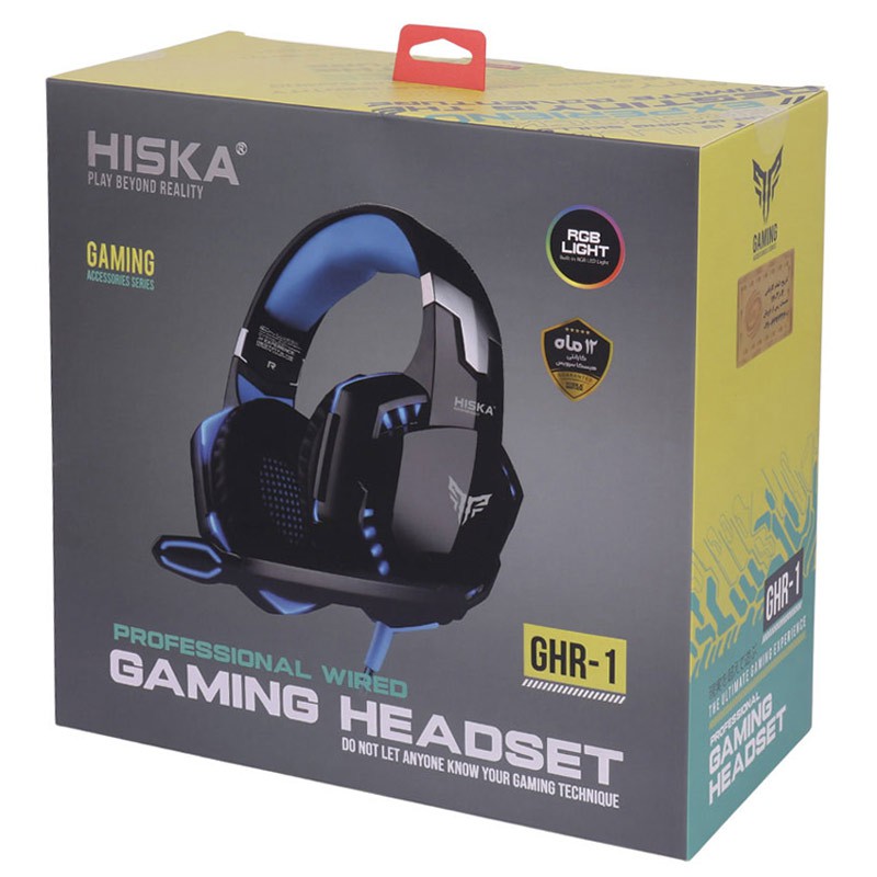 هدست گیمینگ هیسکا سیم دار مدل Hiska GHR-01