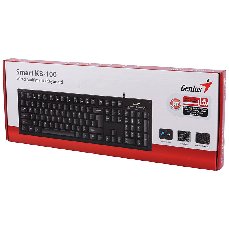کیبورد با سیم جنیوس مدل KB-100