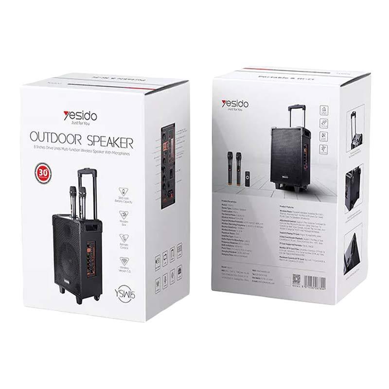 اسپیکر بی سیم قابل حمل یسیدو مدل YSW16 به همراه میکروفون و ریموت کنترل