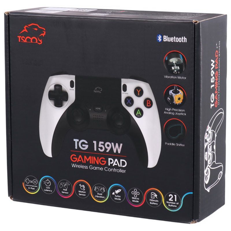 دسته بازی بلوتوثی تسکو مدل TG 159W مناسب کامپیوتر، موبایل و PS4